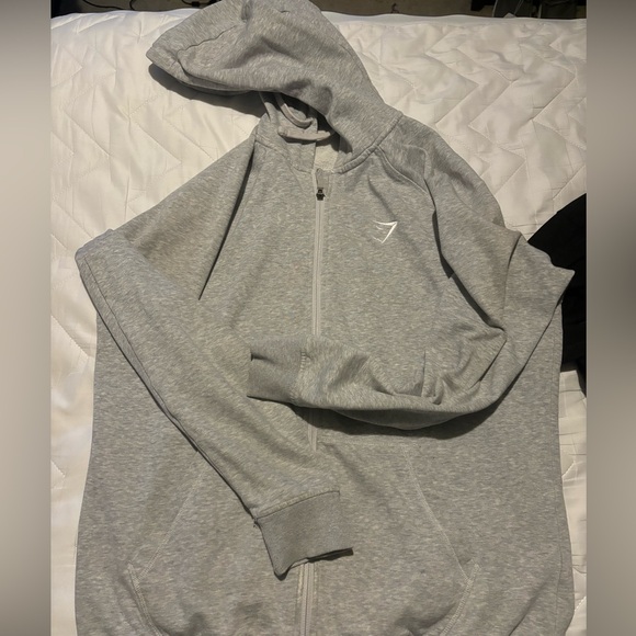 Gymshark | Sweaters | Grey Gymshark Zipperd Sweatshirt Large | Poshmark